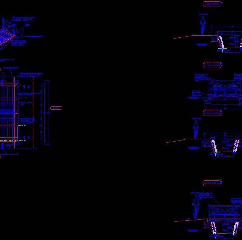 Footbridge On Irrigation Ditch DWG Block for AutoCAD • Designs CAD