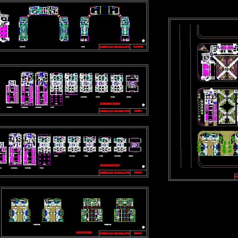 Guadalupe Complex - Apartment Building 3D DWG Model for AutoCAD ...