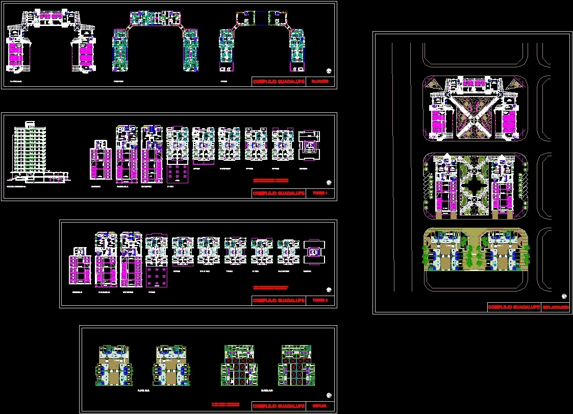 Guadalupe Complex - Apartment Building 3D DWG Model for AutoCAD ...