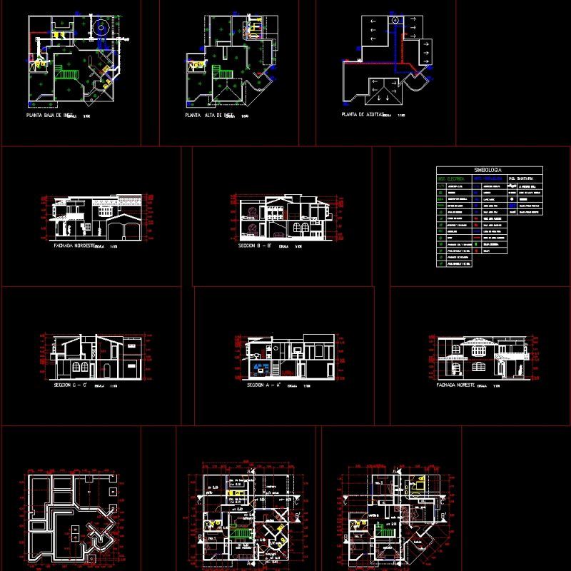 House In Square DWG Section for AutoCAD • Designs CAD