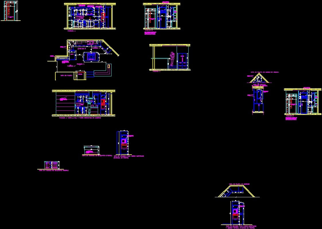 Kitchen With Island House Built DWG Detail for AutoCAD • Designs CAD