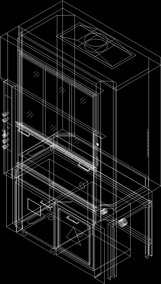 Laboratory Cabinet Lower Storage Gas 3D DWG Model for AutoCAD • Designs CAD