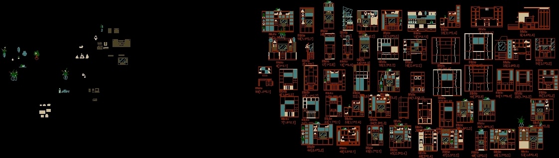 Library Furniture Front View 2D DWG Elevation for AutoCAD • Designs CAD
