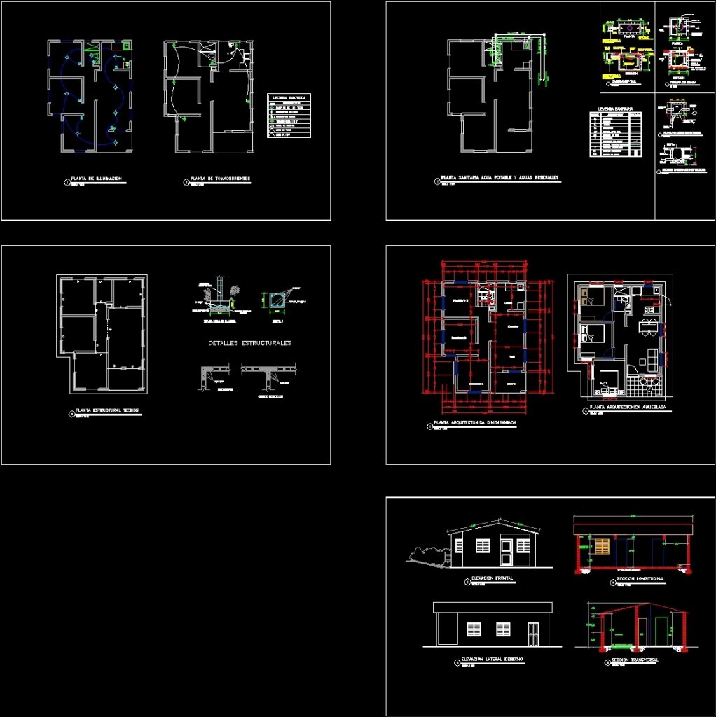 Low Income Housing, 3 Bedrooms, 538 Sq Ft DWG Block for AutoCAD ...