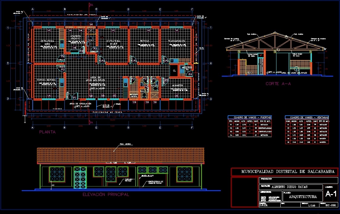 Medical Clinic Storefront, Huancavelica, Peru DWG Block for AutoCAD ...