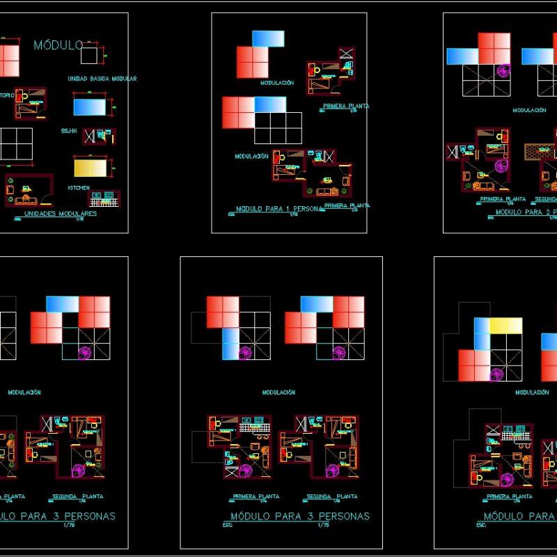 Modular Analysis For Modular Housingsanalysis Of Basic Module DWG Block ...