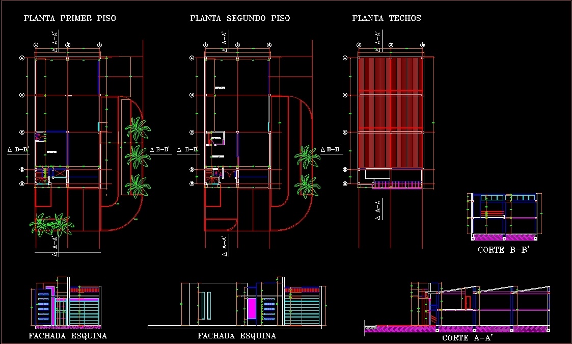 Modular Industrial Warehouse 1x, 2 Storeys DWG Block for AutoCAD ...