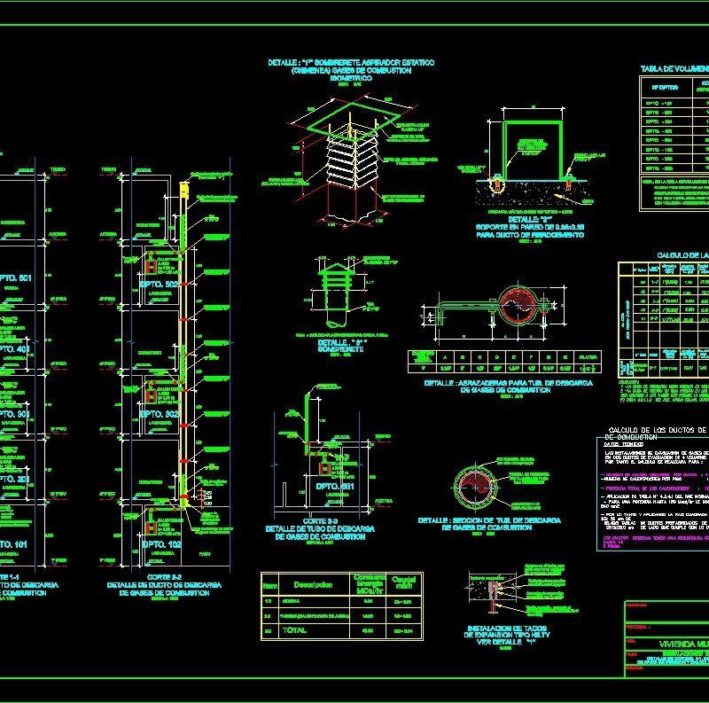 Multlifamily Building, Gas Installations 2 DWG Detail for AutoCAD ...