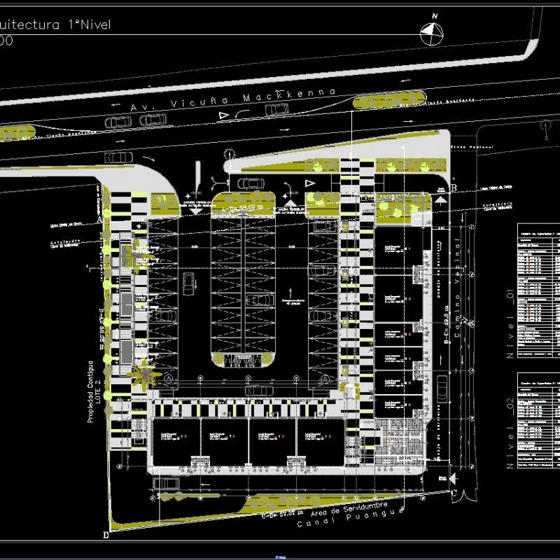 Neighborhood Shopping Mall DWG Plan for AutoCAD • Designs CAD