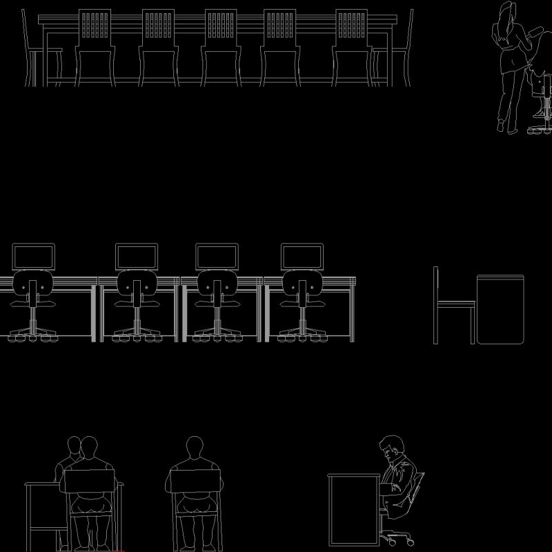 Office Furniture 2D DWG Elevation for AutoCAD | DesignsCAD