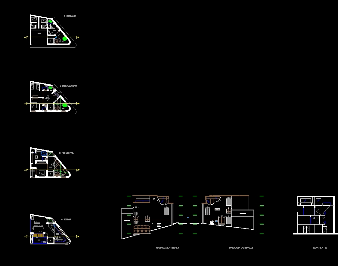 Plano Home Old Style - Modern DWG Block for AutoCAD • Designs CAD