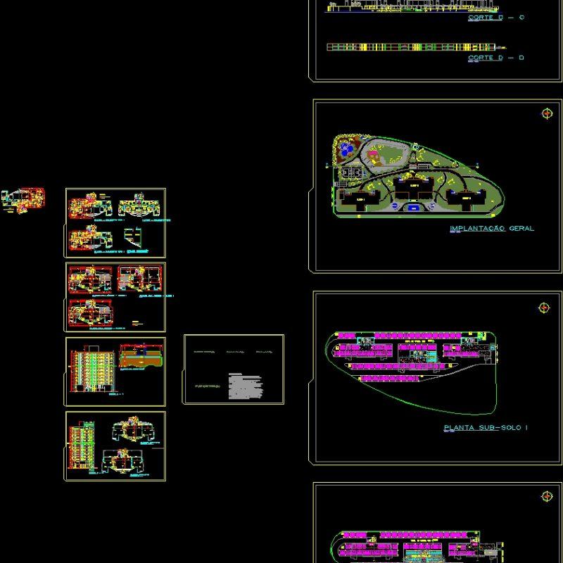 Residential Building Project Group DWG Full Project for AutoCAD ...