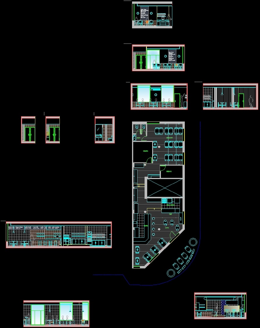 Restaurant DWG Section for AutoCAD | DesignsCAD
