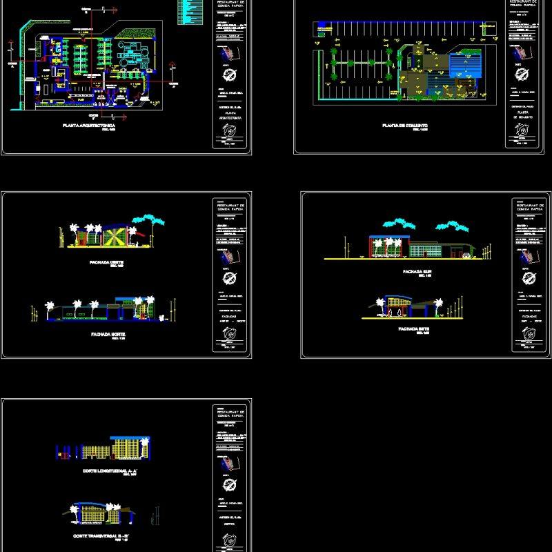 Restaurant Fast Food DWG Full Project for AutoCAD • Designs CAD