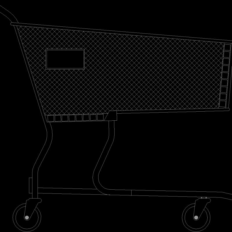Shopping Cart DWG Block for AutoCAD • Designs CAD