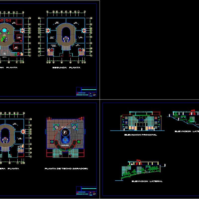 Shopping Center - DWG Elevation for AutoCAD • Designs CAD