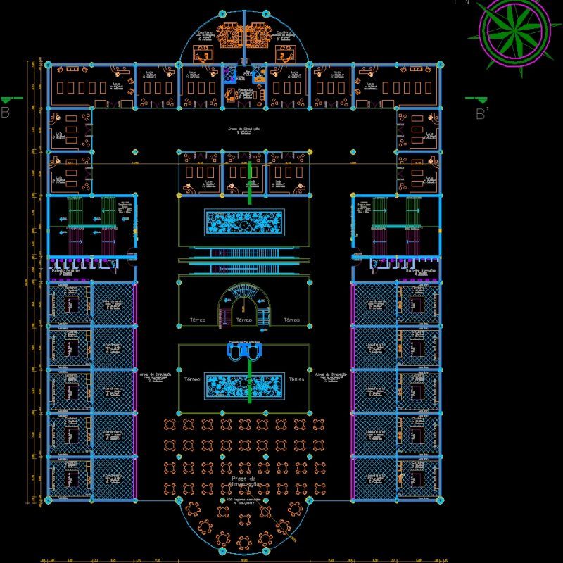 Shopping Center DWG Section for AutoCAD • Designs CAD