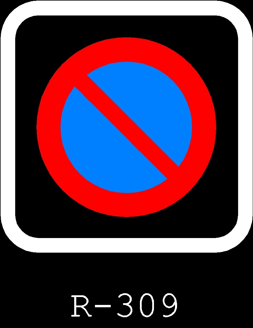Signs Of Traffic - R - 309 DWG Block for AutoCAD • Designs CAD