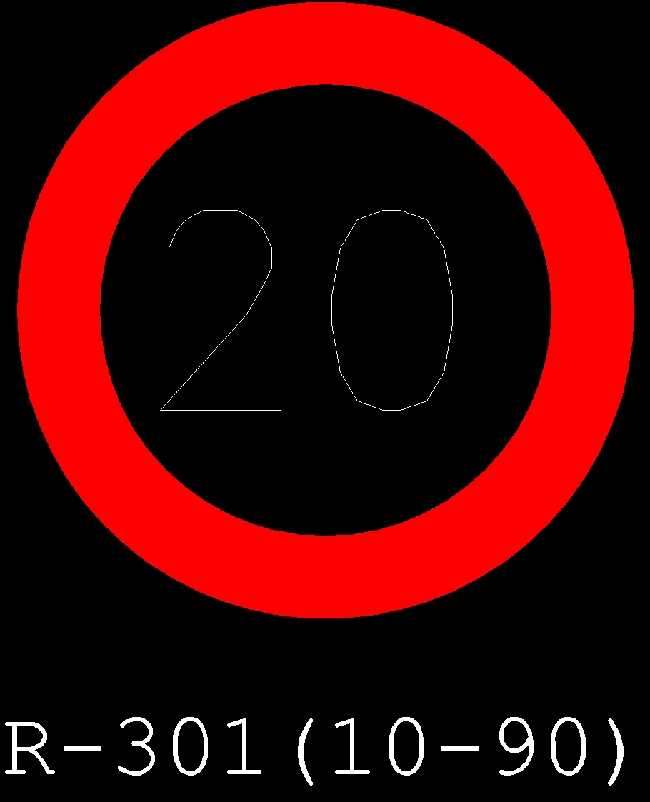 Signs Of Traffic R - 301-1 DWG Block for AutoCAD • Designs CAD