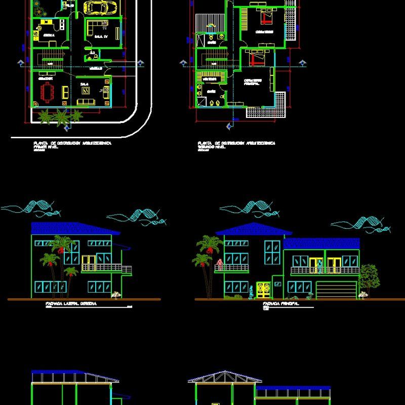 Single Family House DWG Block for AutoCAD • Designs CAD