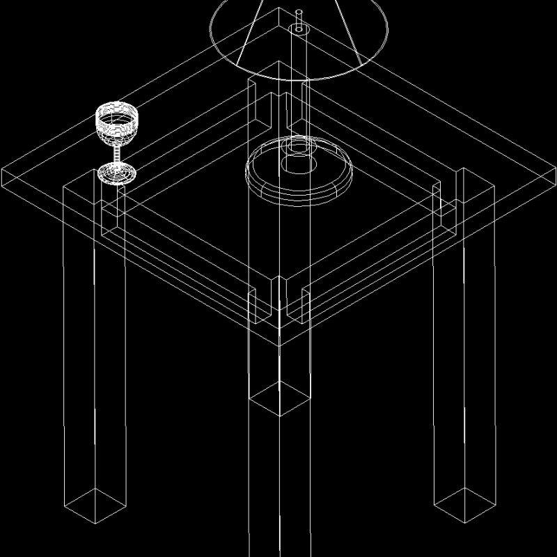 Small Table 3D DWG Model for AutoCAD • Designs CAD