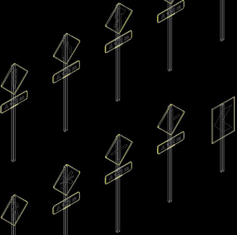 Standard Highway Sign 3D DWG Model for AutoCAD • Designs CAD