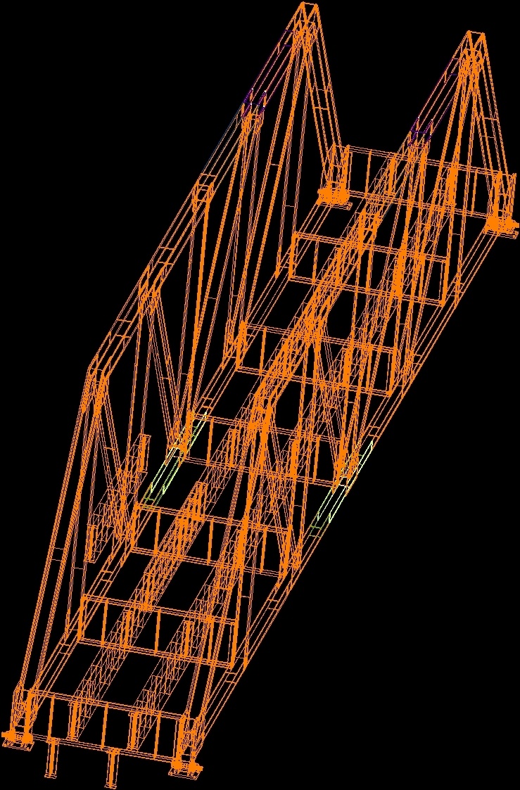 Steel Reinforcement Railway Bridge 3D DWG Model for AutoCAD • Designs CAD