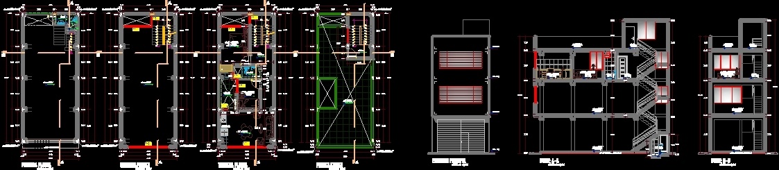 Store And Housing On 12 X 6 M Lot DWG Plan for AutoCAD • Designs CAD