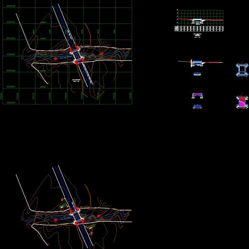Topographical - Flagstone Bridge 1180m DWG Block for AutoCAD • Designs CAD