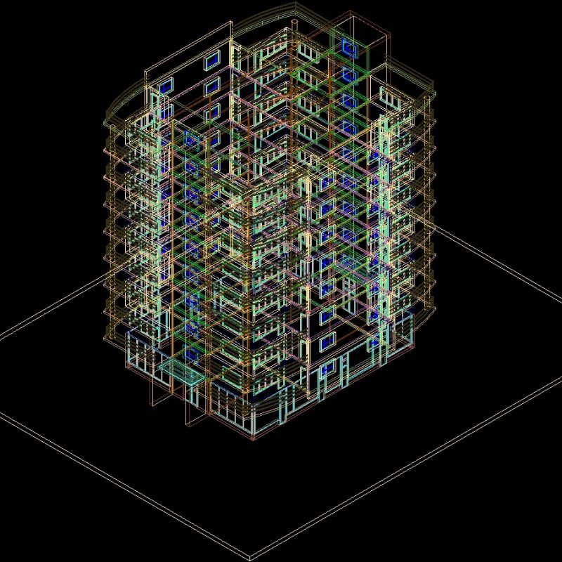 Tower Building DWG Block for AutoCAD • Designs CAD