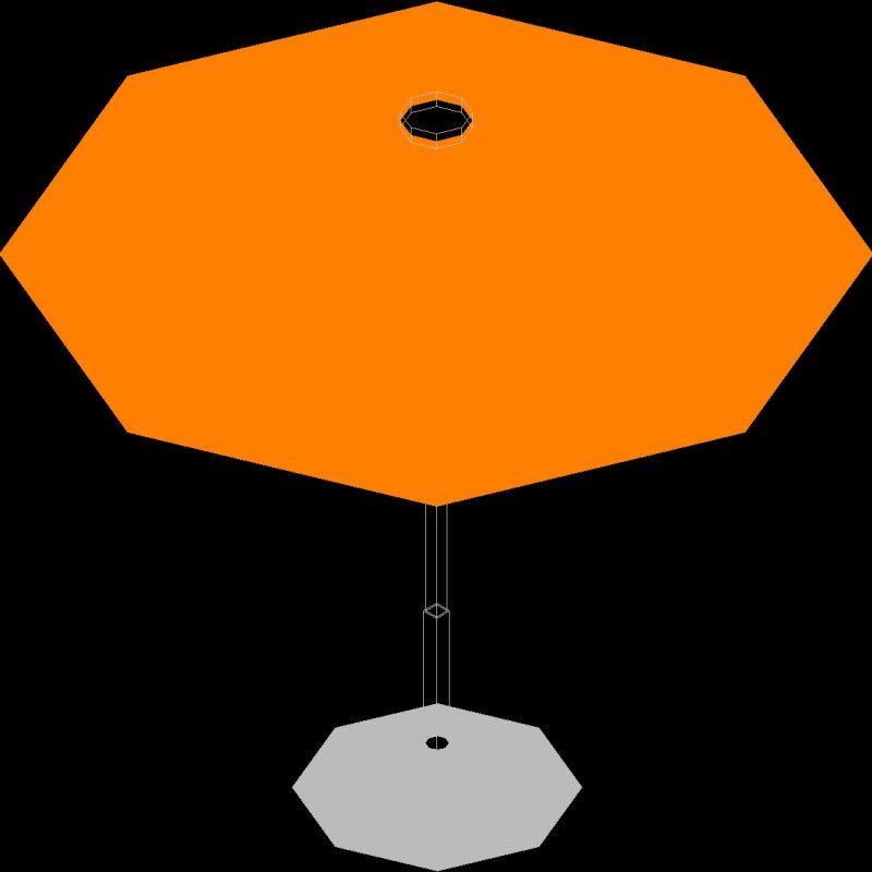 Umbrella 3D DWG Model for AutoCAD • Designs CAD