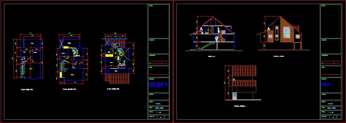 Vacation Cottage DWG Block for AutoCAD • Designs CAD