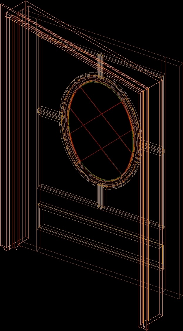 Wood Front Door 3D DWG Model for AutoCAD • Designs CAD