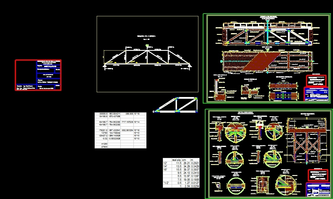 Wooden Bridge And Details DWG Full Project for AutoCAD • Designs CAD