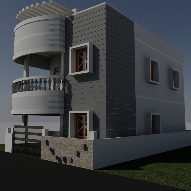 House 3D DWG Model for AutoCAD | DesignsCAD