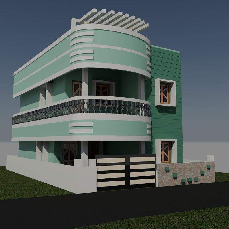 House 3D DWG Model for AutoCAD | DesignsCAD