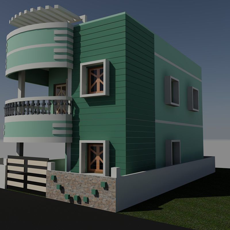 House 3D DWG Model for AutoCAD | DesignsCAD