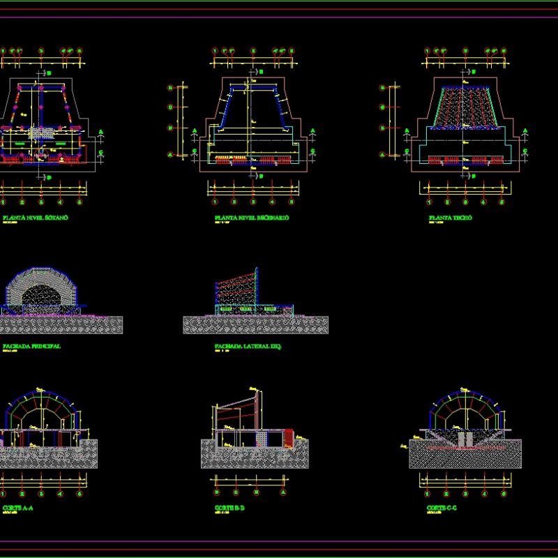 Acustic Shell DWG Section for AutoCAD • Designs CAD