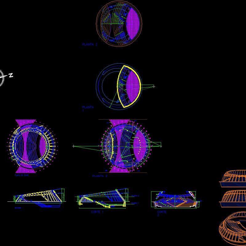 Amphitheater New Tacna City DWG Block for AutoCAD • Designs CAD