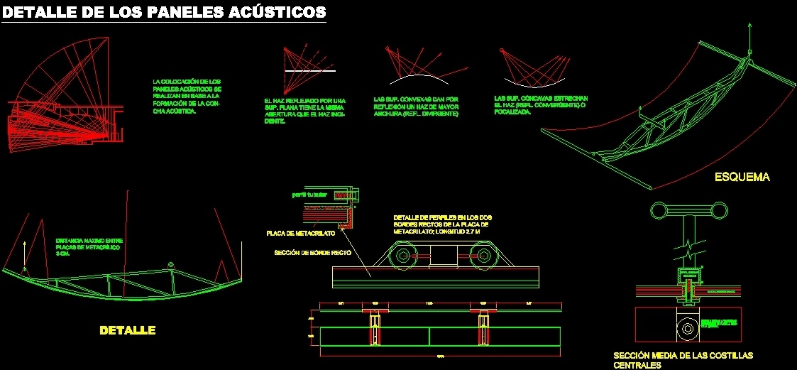 Auditorium - Acoustics - Panels DWG Detail for AutoCAD • Designs CAD