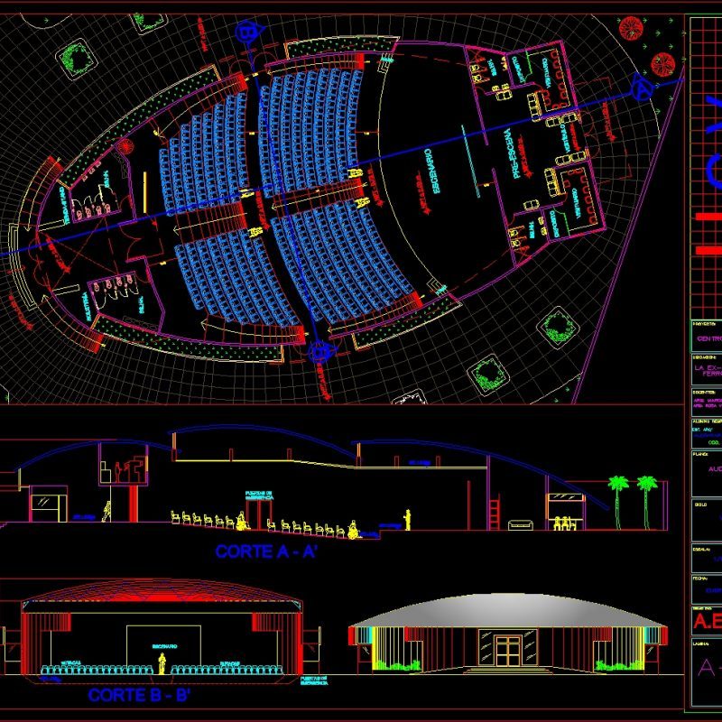 Auditorium DWG Block for AutoCAD • Designs CAD