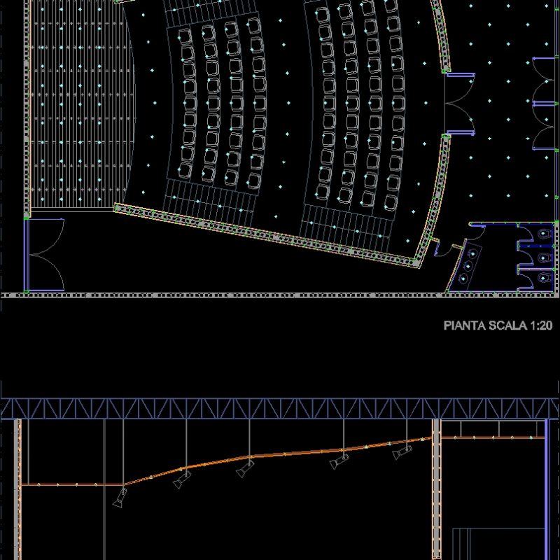 Auditorium DWG Section for AutoCAD • Designs CAD