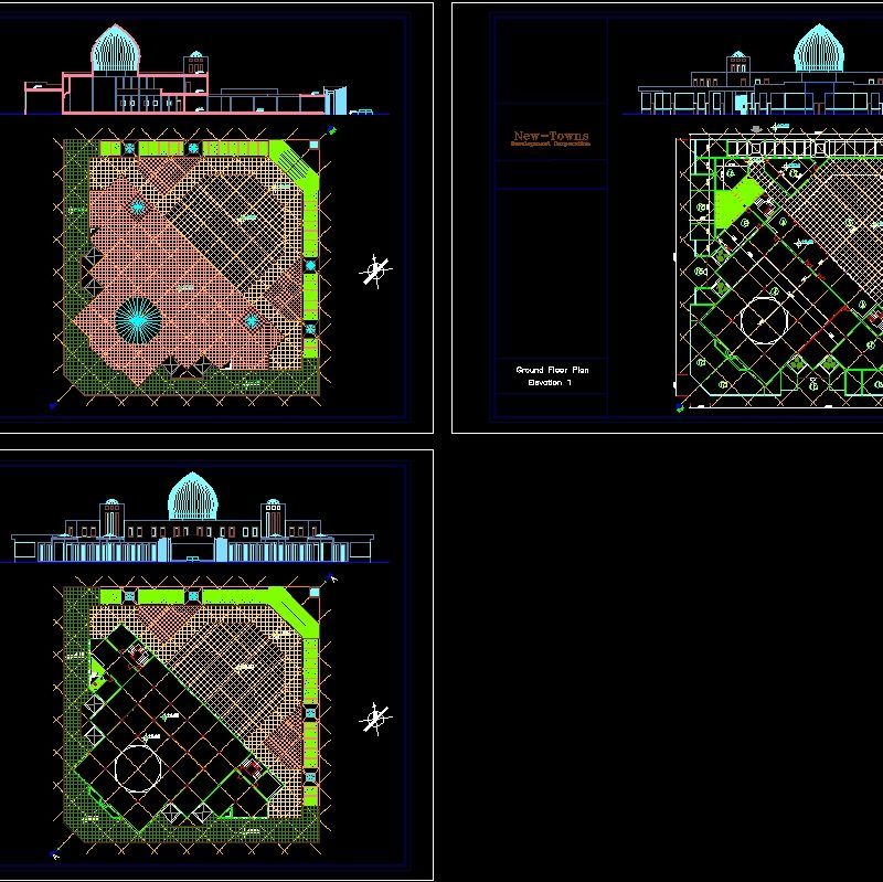 Baharestan Mosque DWG Plan for AutoCAD • Designs CAD