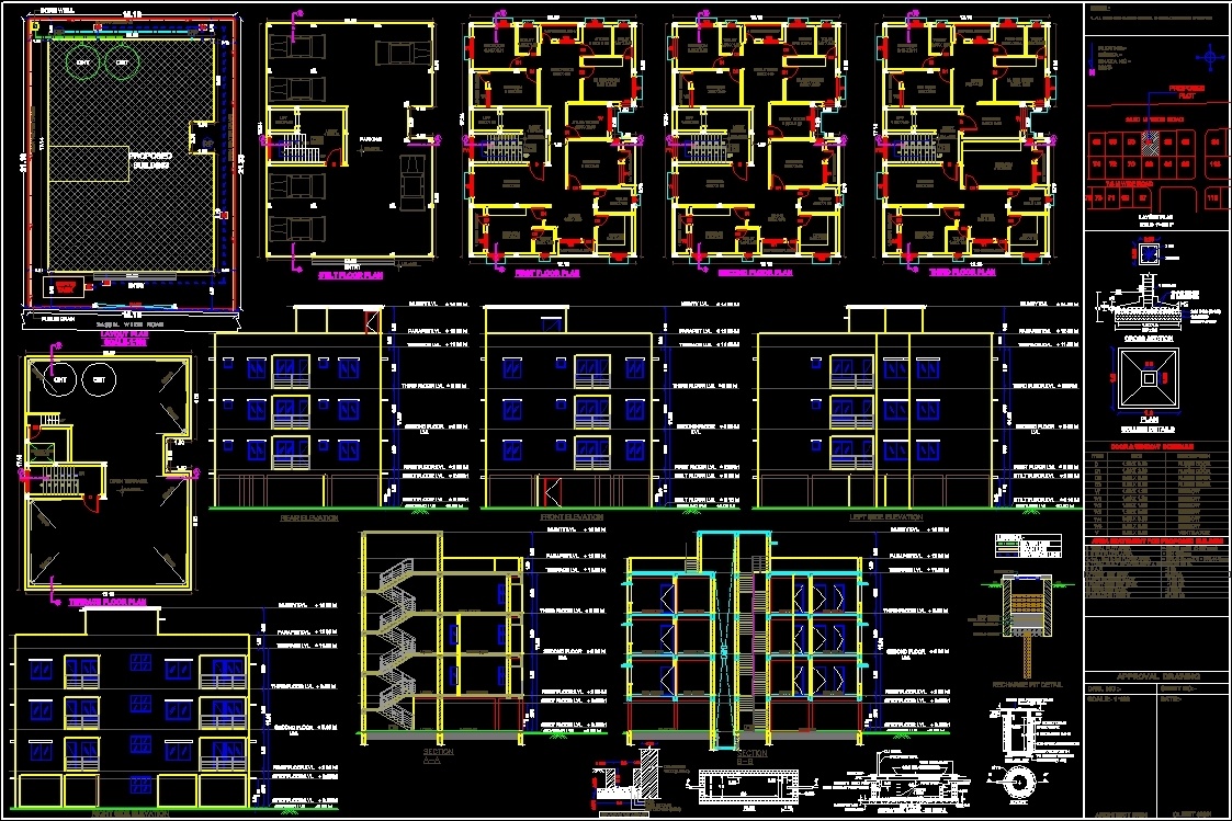 Building DWG Plan for AutoCAD • Designs CAD