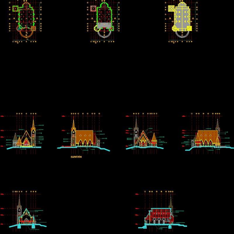 Chapel DWG Full Project for AutoCAD • Designs CAD