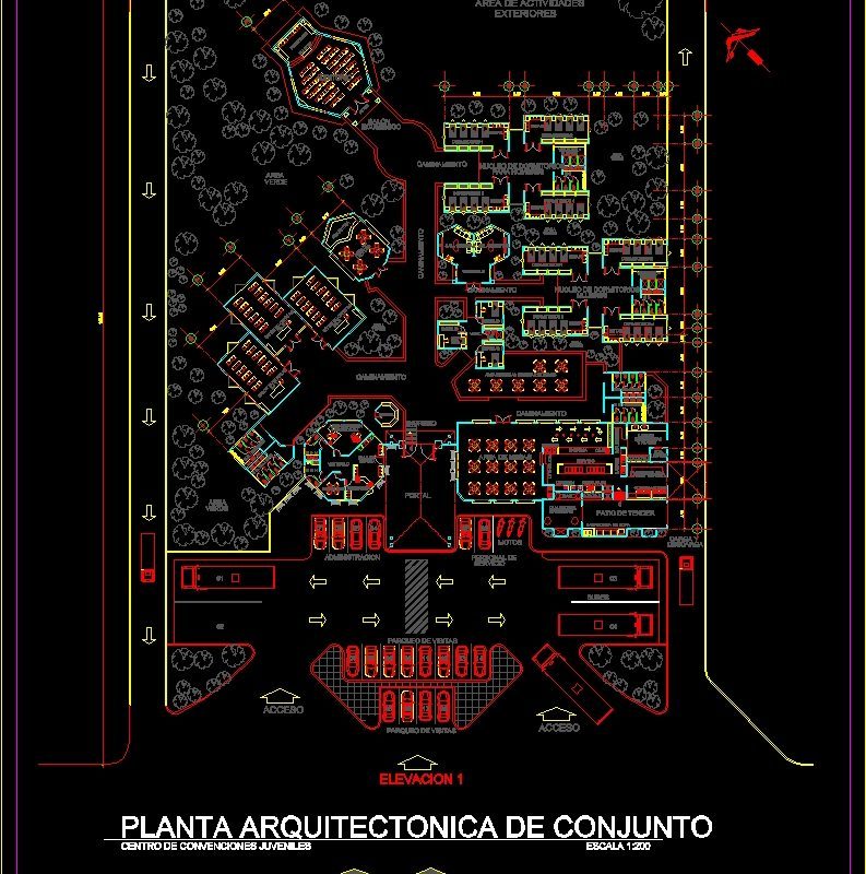 Christian Youth Convention Center DWG Block for AutoCAD • Designs CAD
