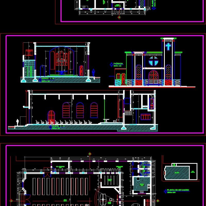 Church DWG Block for AutoCAD • Designs CAD