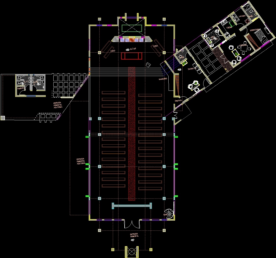 Church For Habitational Project DWG Full Project for AutoCAD • Designs CAD