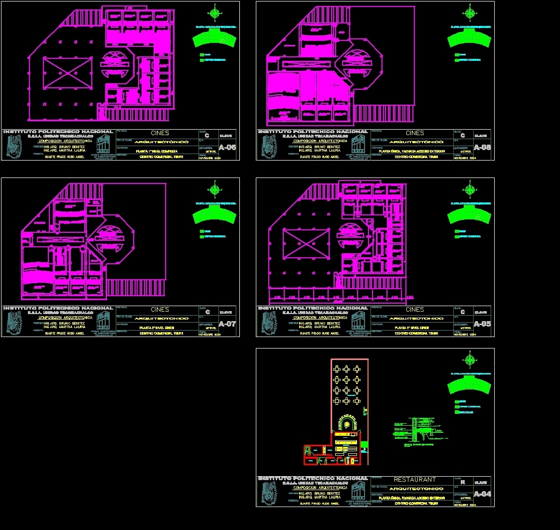 Cinema - Shoppig Center DWG Block for AutoCAD • Designs CAD