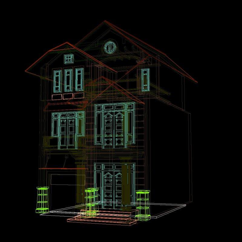 Classic House DWG Block for AutoCAD • Designs CAD
